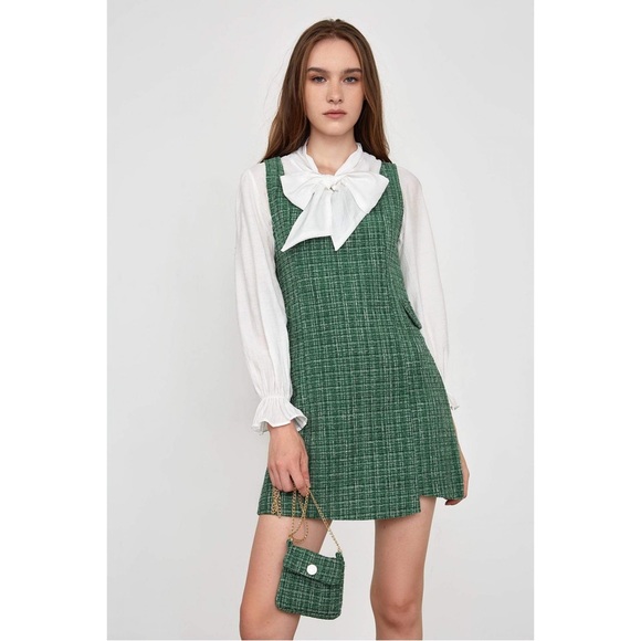 J.ING | Dresses | Jing Aleksandra Spring Green Mini Dress | Poshmark